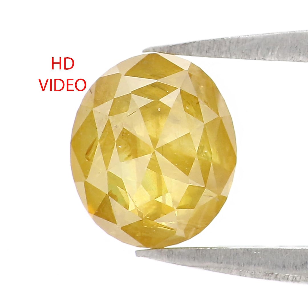 1.73 CT Natural Loose Oval Shape Diamond Yellow Color Oval Cut Diamond ...