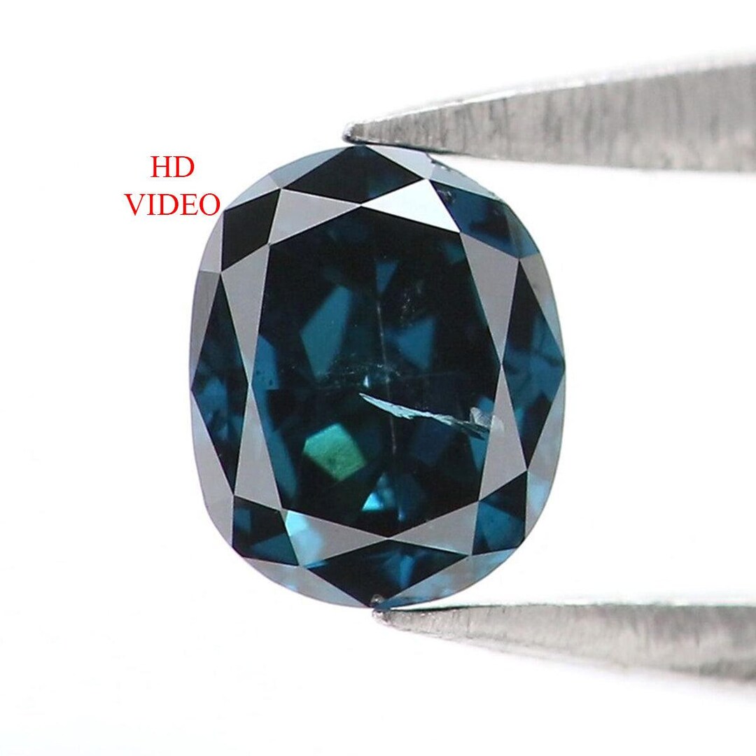 0.30 CT Natural Loose Oval Shape Diamond Blue Color Oval Cut Diamond 4. ...