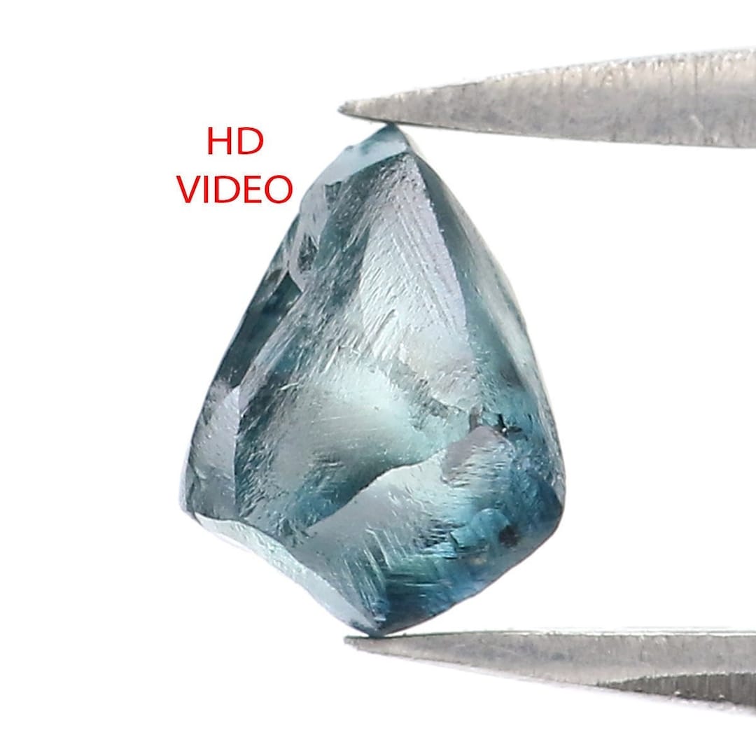0.80 CT Natural Loose Rough Shape Diamond Blue Color Rough Cut Diamond 6.15 MM Natural Loose ...