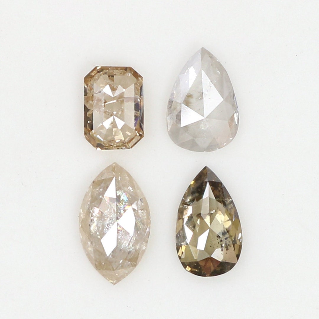 Natural Loose Mix Shape Diamond Grey Brown Color 0.96 CT 4.11 MM Mix ...