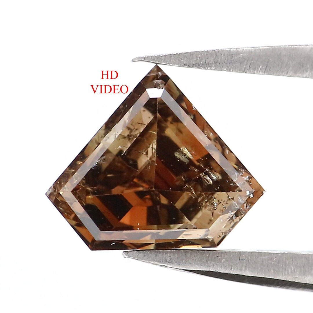 1.33 CT Natural Loose Shield Shape Diamond Brown Color Shield Shape ...
