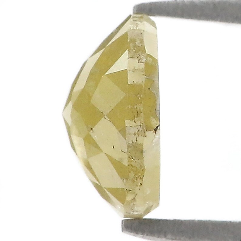 2.01 CT Natural Loose Round Rose Cut Diamond Yellow Color Round Shape ...