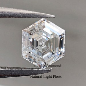 1 CT Hexagon Brilliant Cut Lab Grown Diamond Lab Created Loose Diamond ...