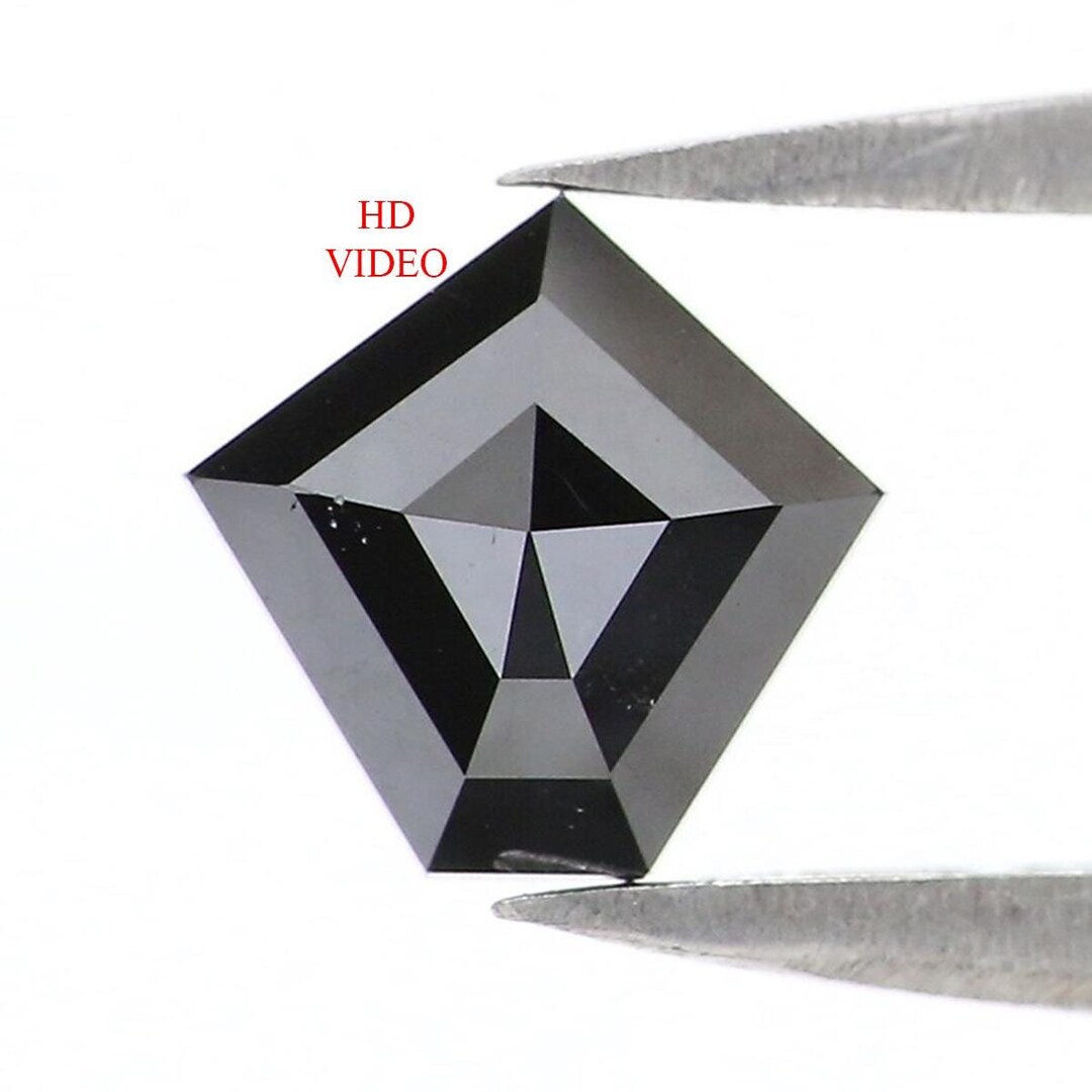 0.70 CT Natural Loose Pentagon Shape Diamond Black Color Pentagon ...