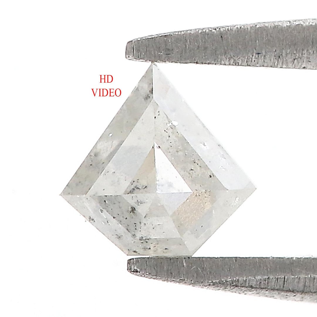 0.47 Ct Natural Loose Shield Shape Diamond Salt and Pepper Shield Shape ...