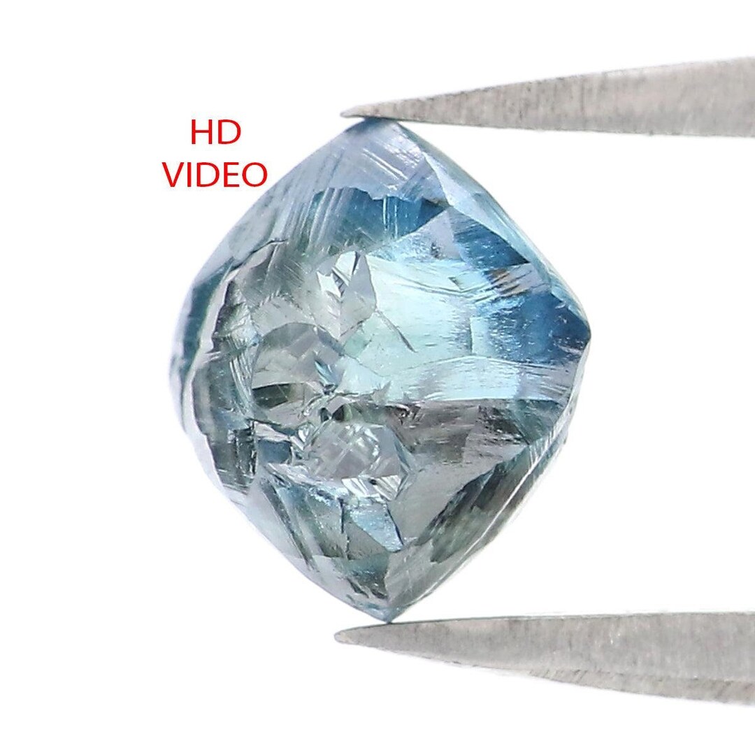 1.48 CT Natural Loose Rough Shape Diamond Blue Color Rough Cut Diamond ...