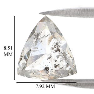 Natural Triangle White -G Diamond 2.09 CT Loose Rose Cut White G Color ...