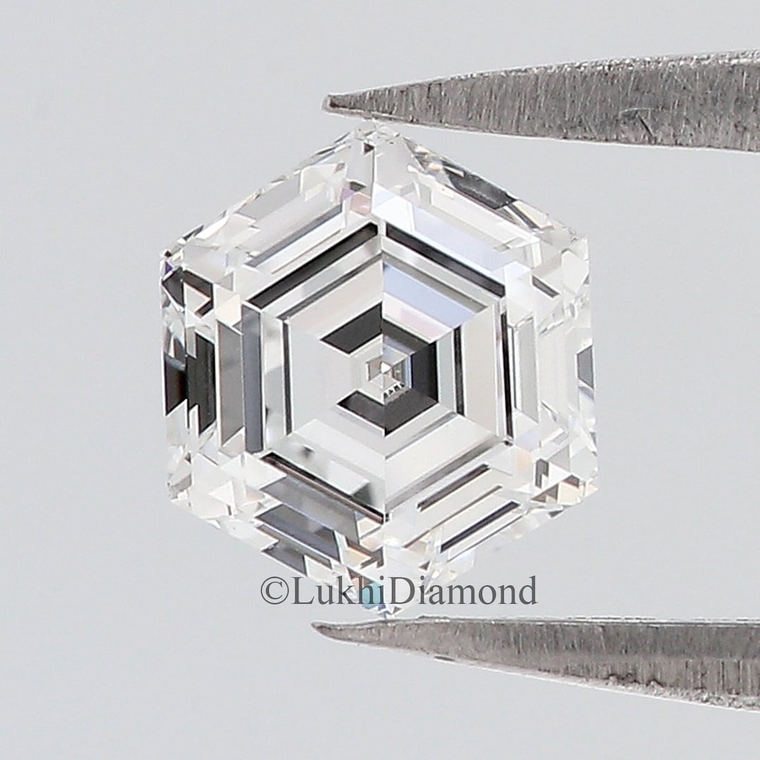 1 CT Hexagon Brilliant Cut Lab Grown Diamond Lab Created Loose Diamond ...