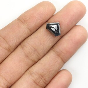 3.03 Ct Natural Loose Shield Shape Diamond Salt and Pepper Shield Cut ...