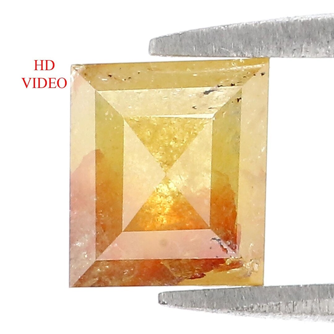 1.81 CT Natural Loose Square Shape Diamond Yellow Color Square Cut ...