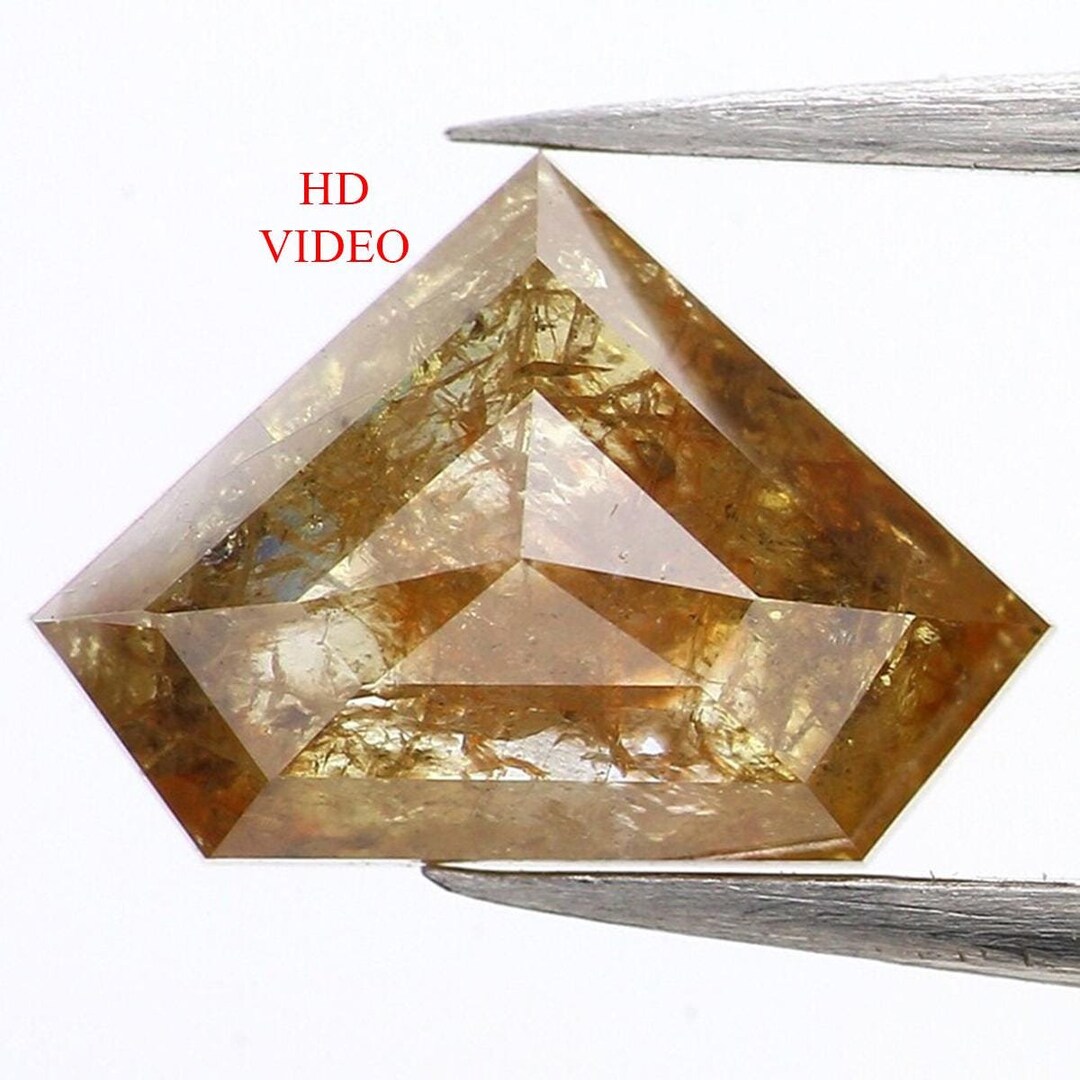 1.12 CT Natural Loose Shield Shape Diamond Yellow Color Shield Cut ...