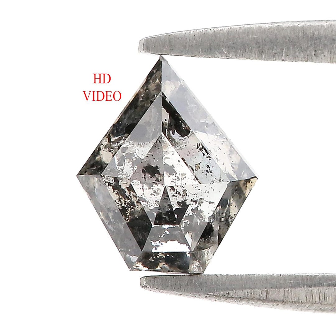 0.97 Ct Natural Loose Pentagon Shape Diamond Salt and Pepper Pentagon ...