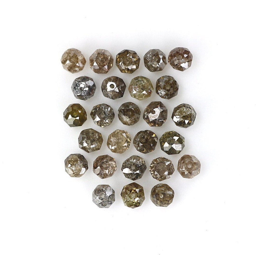 2.21 CT Natural Loose Bead Shape Diamond Brown Color Bead Cut Diamond 2 ...