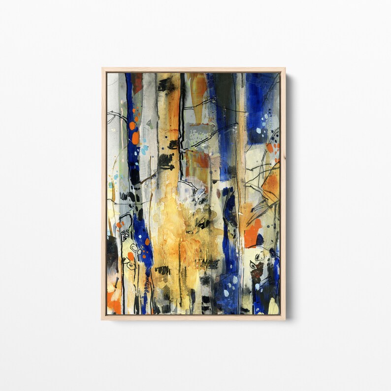 Abstract Art Print, Bright Wall Art, Colorful Painting, Vibrant Art ...