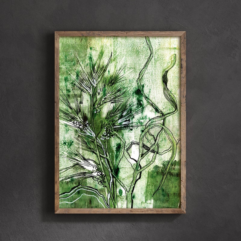 Abstract Leaf Art - Etsy