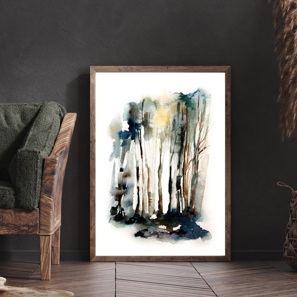 Abstract Forest Art - Etsy