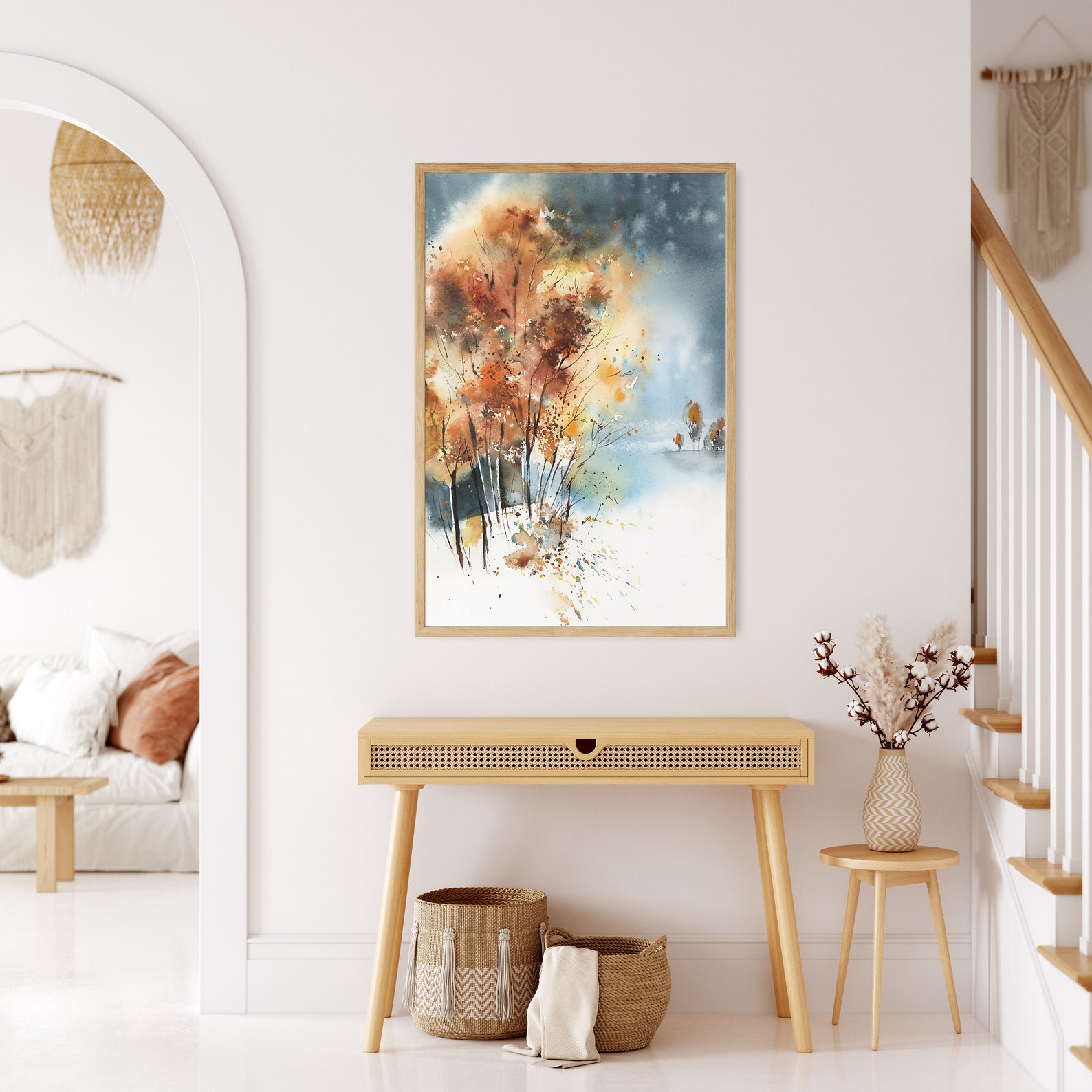 Abstract Tree Painting Canvas Art Print Tree Landscape - Etsy