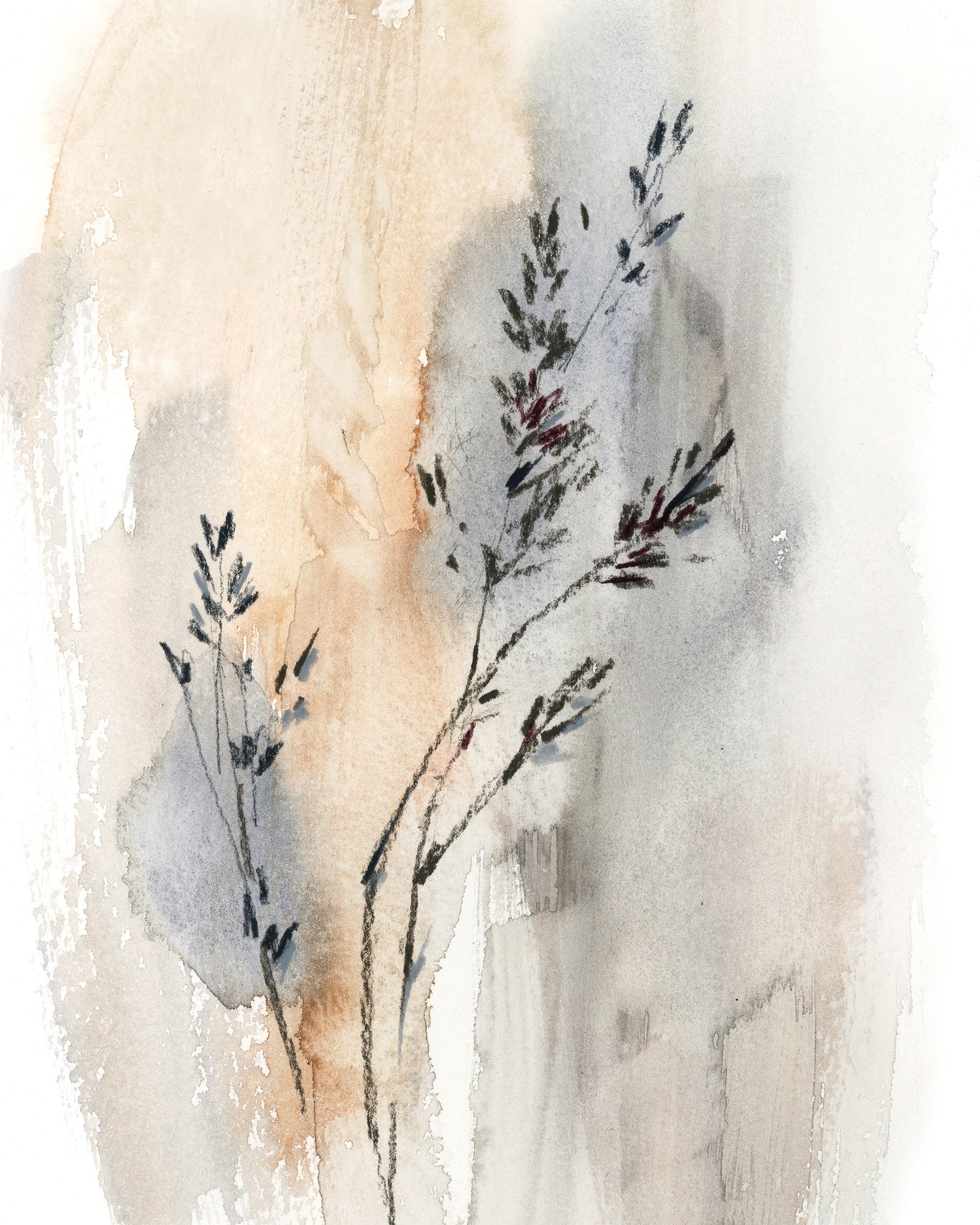 Abstract Herbs Canvas Art Print Neutral Colors Wall Decor - Etsy