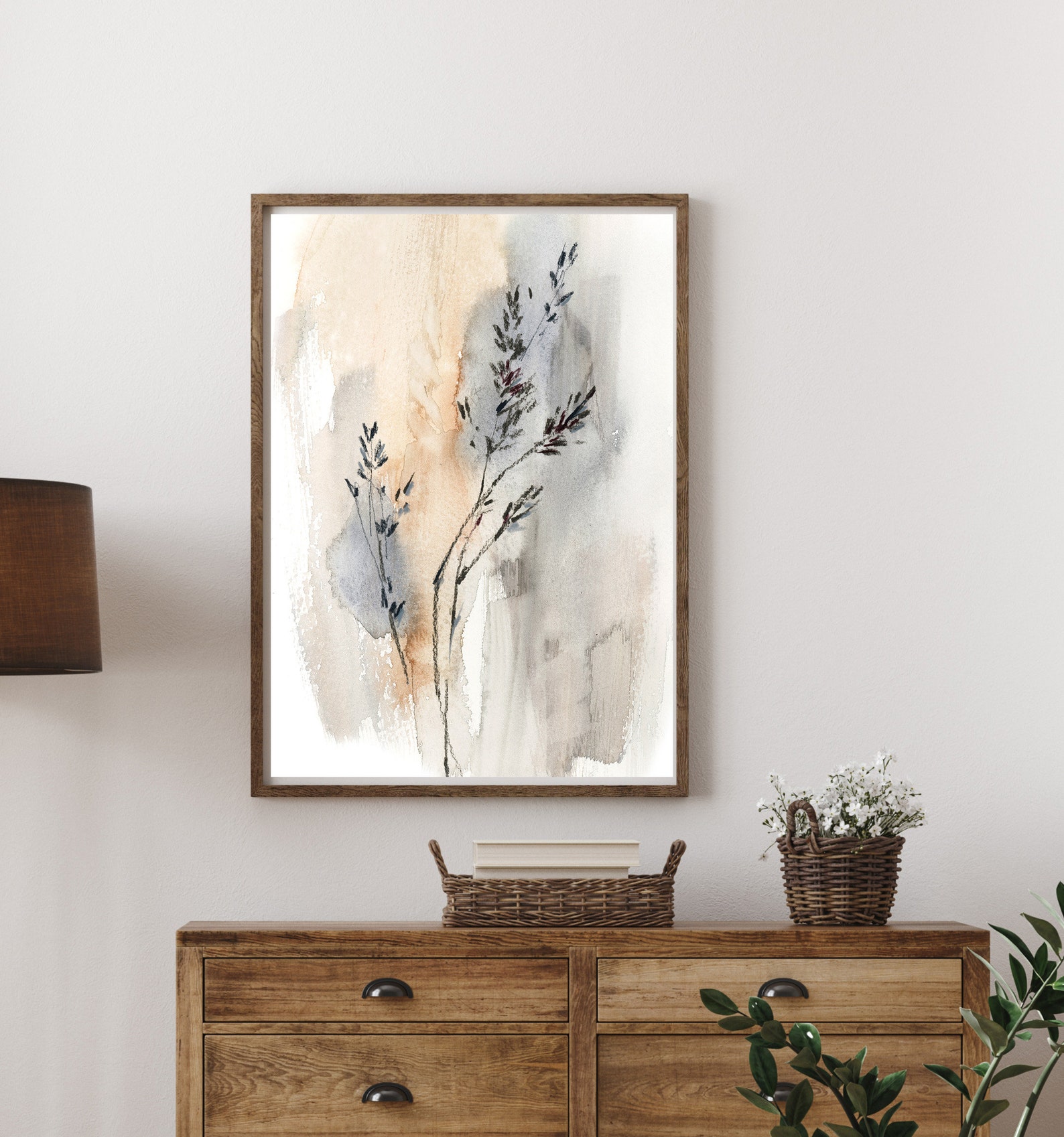 Abstract Herbs Canvas Art Print Neutral Colors Wall Decor - Etsy