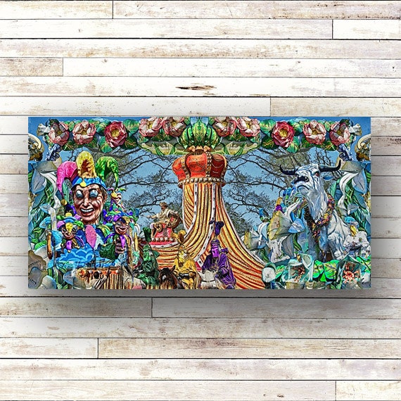 Mardi Gras Artwork New Orleans Mardi Gras 1989 , AUTOGRAPHED POSTER