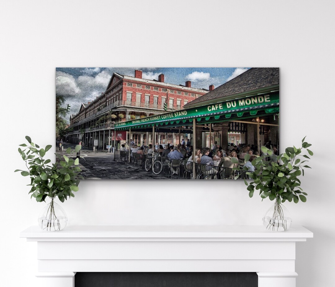 New Orleans Art CAFE DU MONDE Nola French Quarer Architecture Beignets ...