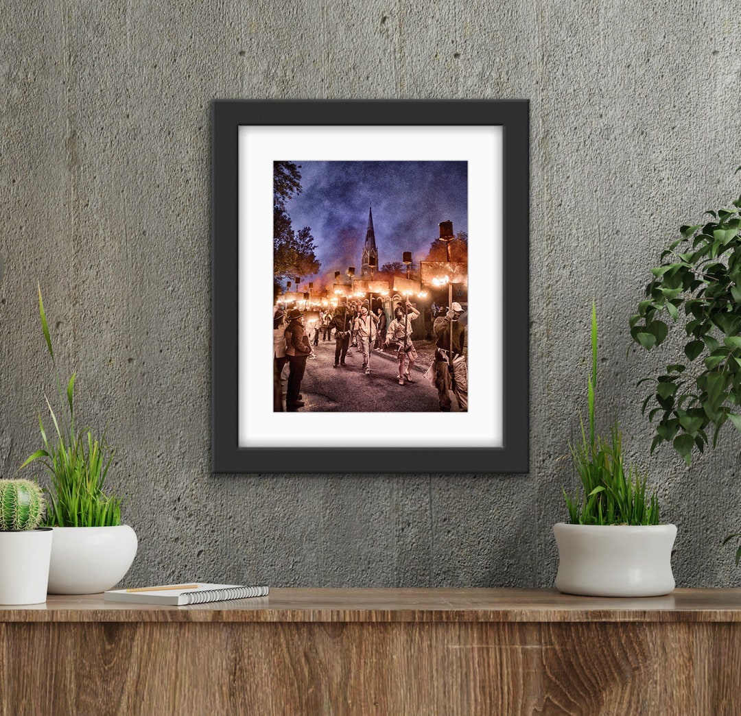 ST STEPHENS GLOW New Orleans Art Mardi Gras Flambeaux Carriers Fine Art ...