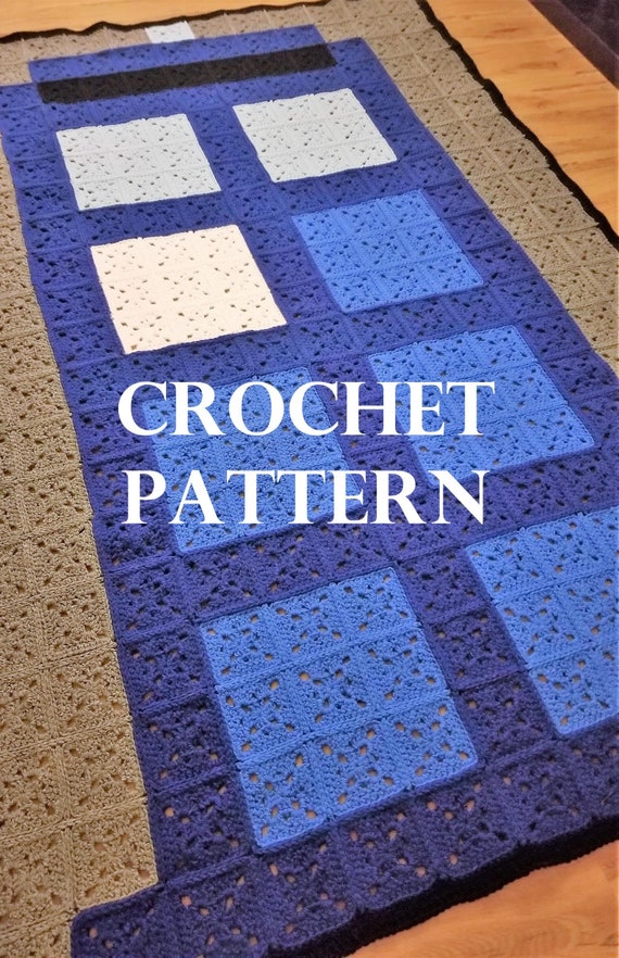 Tardis Blanket Knitting Pattern Easy TARDIS Baby Cuddle Blanket