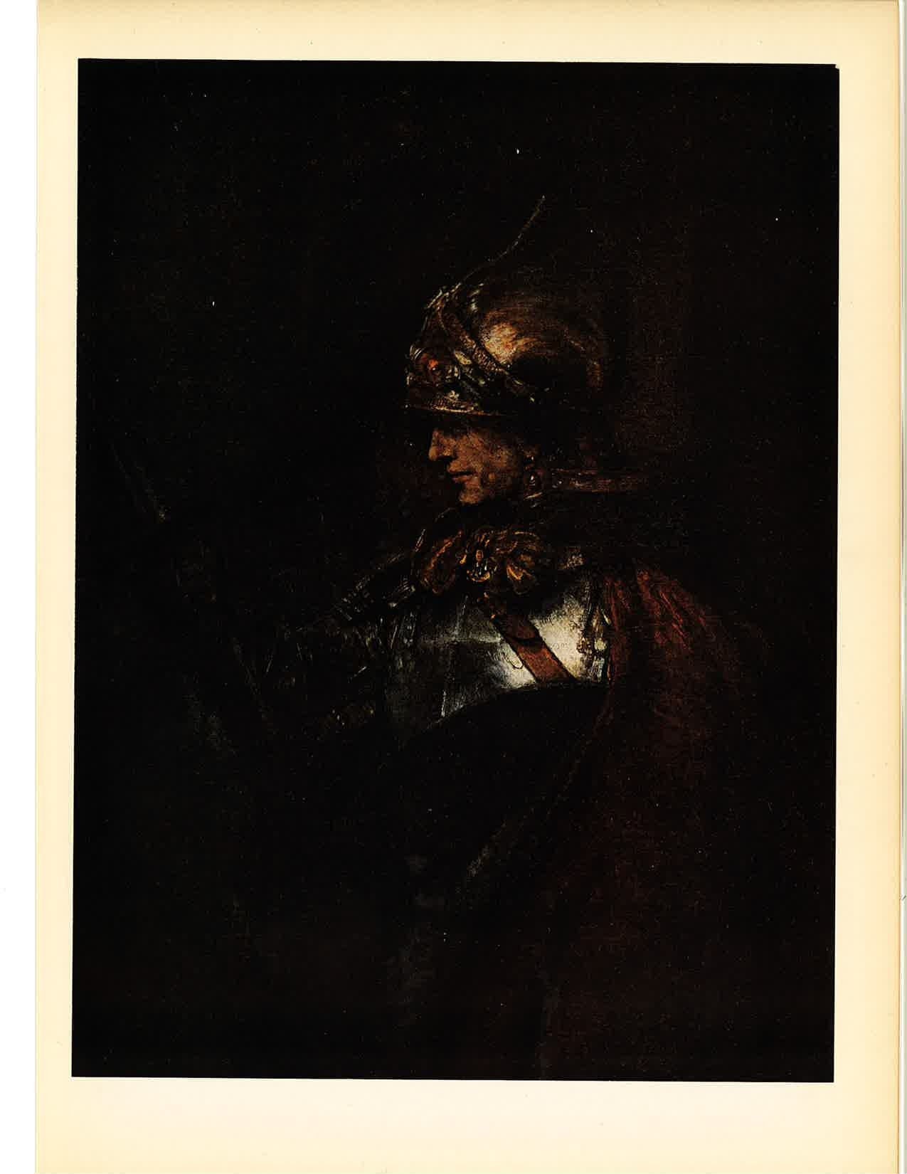 Man in Armor by Rembrandt - Book Plate of the Masterpiece Painting ...