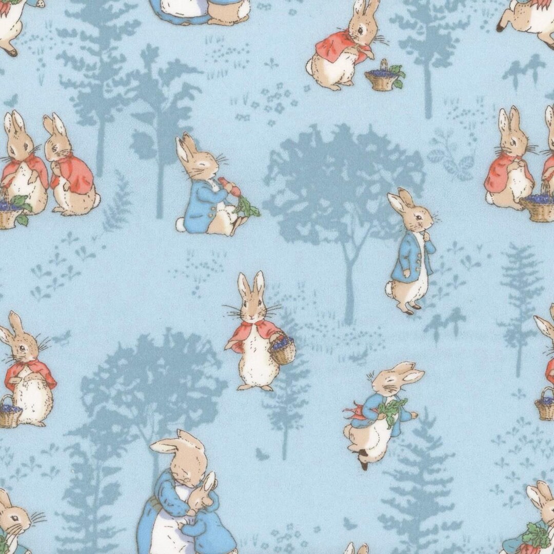 Riley Blake Cotton Flannel - the Tale of Peter Rabbit Blue - Etsy