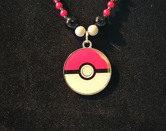 Pokeball necklace | Etsy