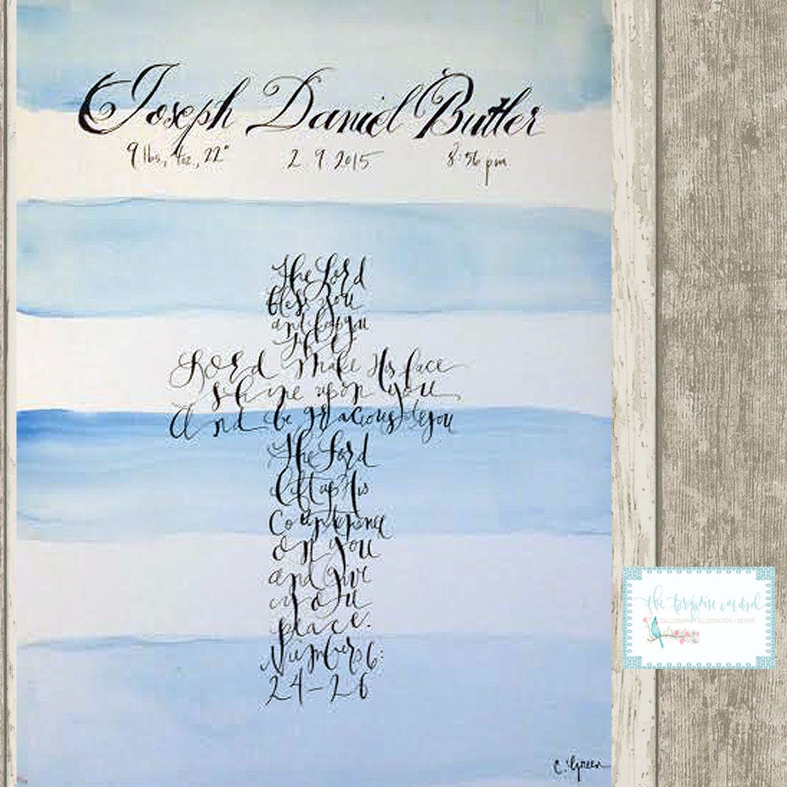 Calligraphy Illustrated Bible Verse Quote Hand Painted - Etsy