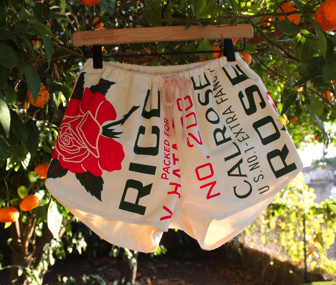 Womens Calrose Tsuru Mai Rice Bag Shorts 70s Runner Style - Etsy