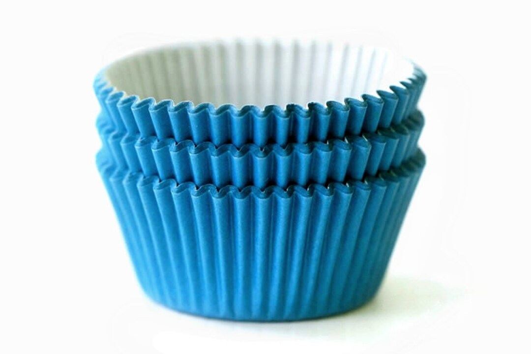 Solid Azure Blue Cupcake Liners - Etsy