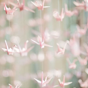 Petal Pink Origami Cranes Garlands Strings - Paper Cranes Wedding ...