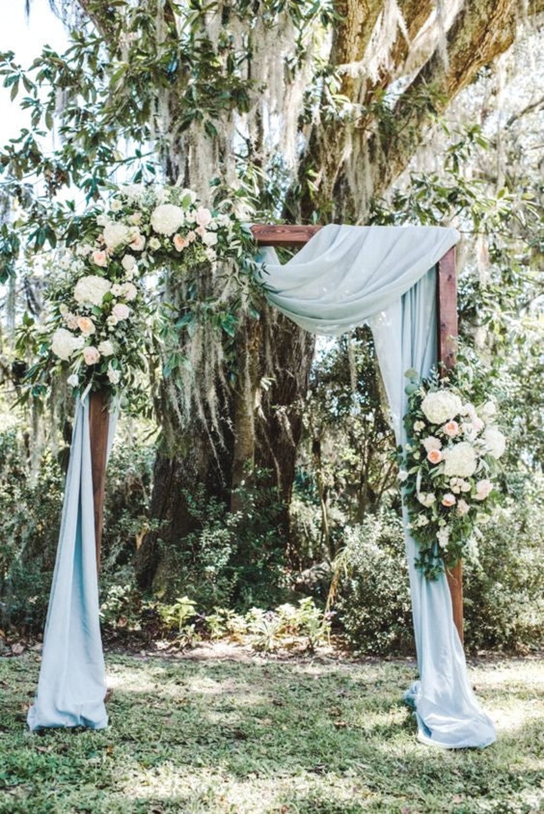 Dusty Blue Wedding Arch Draping Fabric Chiffon Fabric Drapery Wedding ...