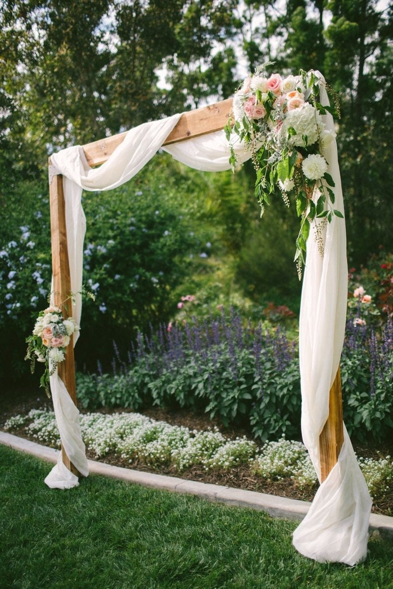 Wedding Arch Drapes Chiffon - 2 Panel 18ft Fabric For Ceremony Backdrop ...