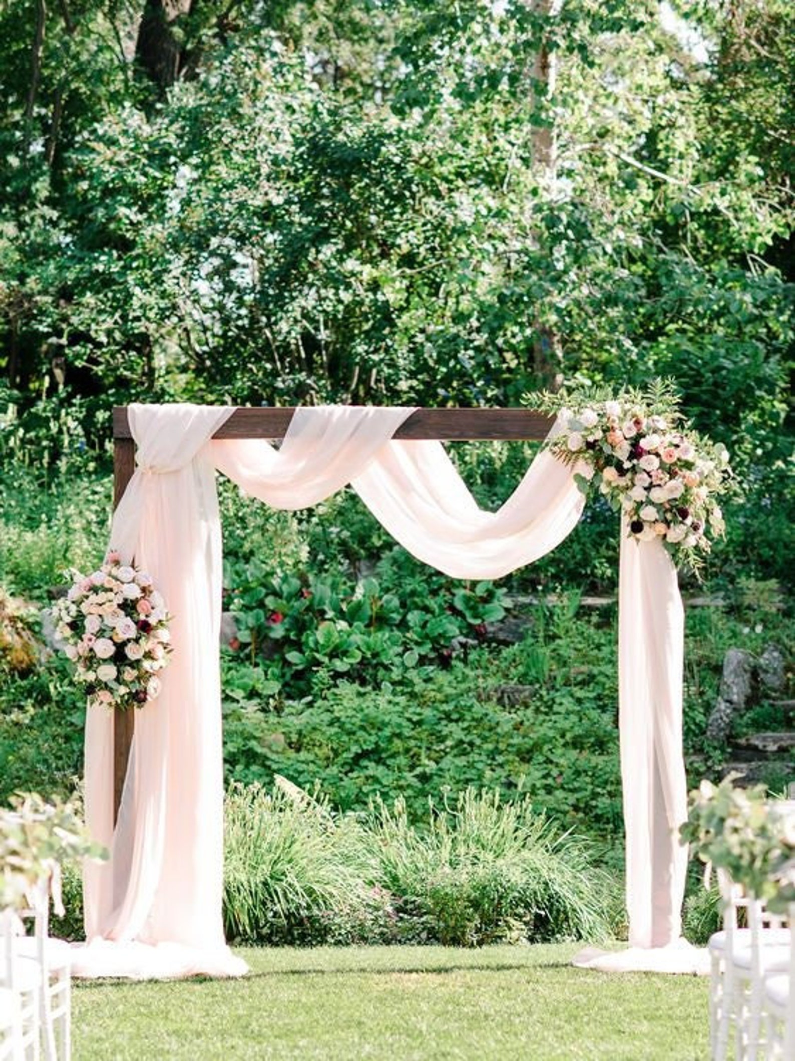 Blush Pink Wedding Arch Draping Fabric Chiffon Fabric Drapery - Etsy