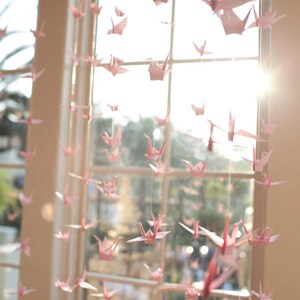 Petal Pink Origami Cranes Garlands Strings - Paper Cranes Wedding ...