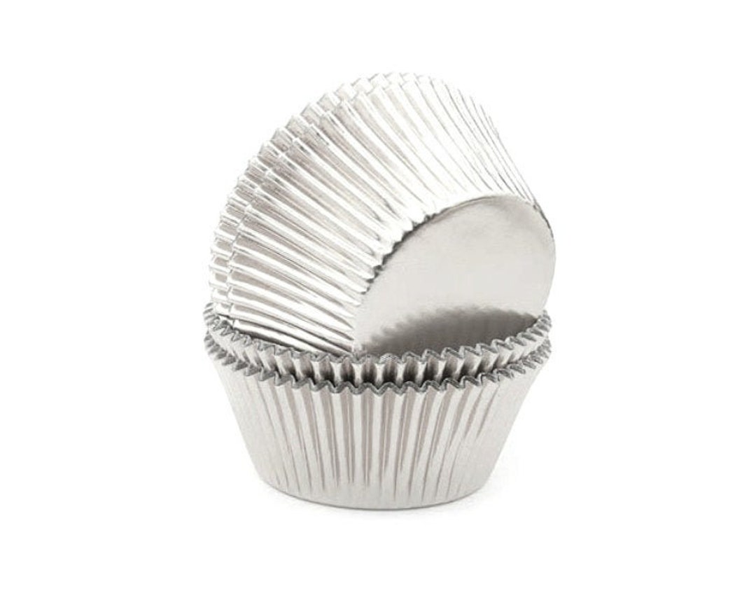 Silver Foil Metallic Solid Cupcake Liners - Etsy