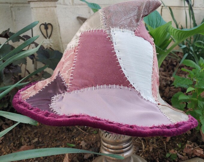 Mauve Magic Patchwork Wizard\witches Hat - Etsy
