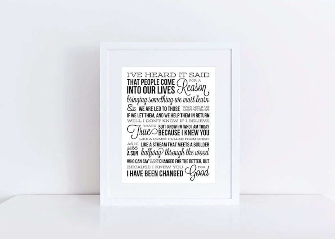 Wicked Musical Lyrics Art Print: Mentor Gift (8x10 Digital Download) - Etsy
