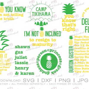 Psych TV Show SVG Bundle: Pineapple Designs (digital Download) - Etsy