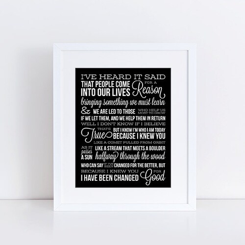 Because I Knew You I Have Been Changed for Good Wicked | Etsy