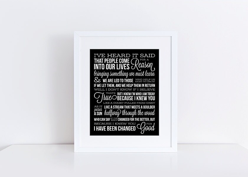 Wicked the Musical I Have Been Changed for Good Broadway - Etsy