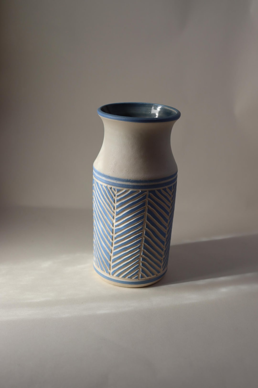 Hand-carved Studio Pottery Vase Signed A. Boysen - Carved Ceramic Art ...
