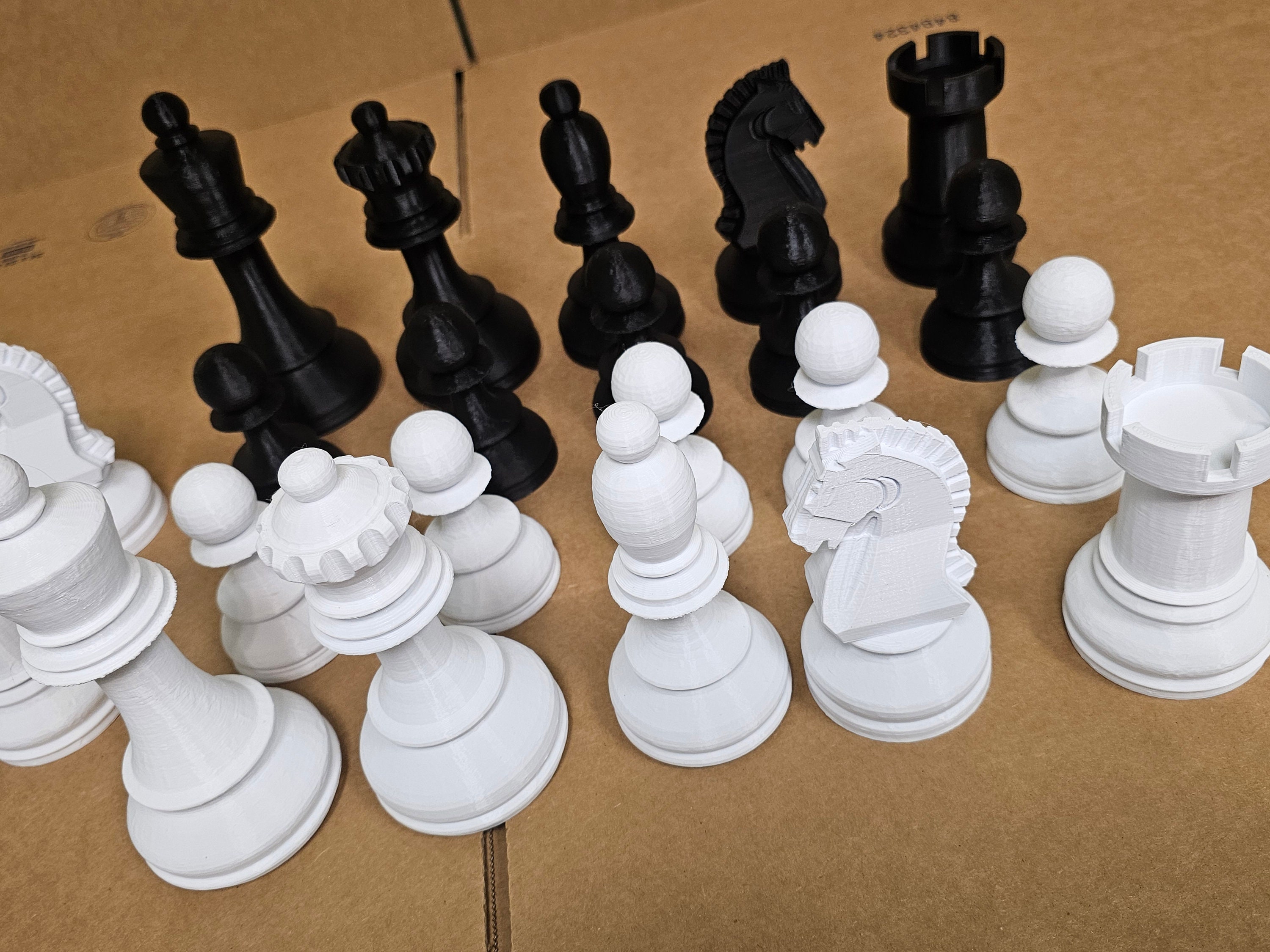 Giant Oversize Indoor Outdoor 32 Piece Complete Classic Chess Set 7 - 8 ...