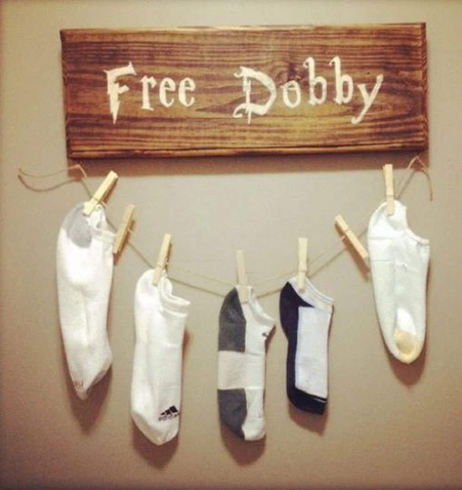 Wooden Sock Hanger Sign for Laundry Room - Etsy