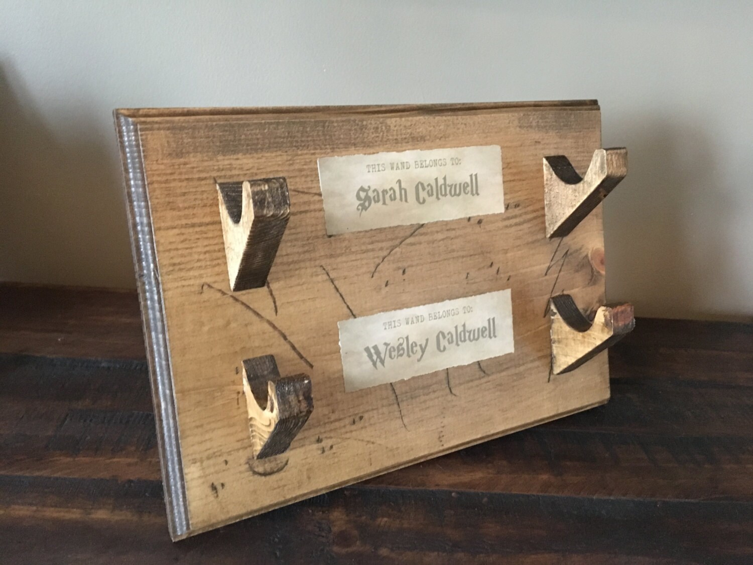 Customized Double Wand Display Stand With Your Name Inspired ...