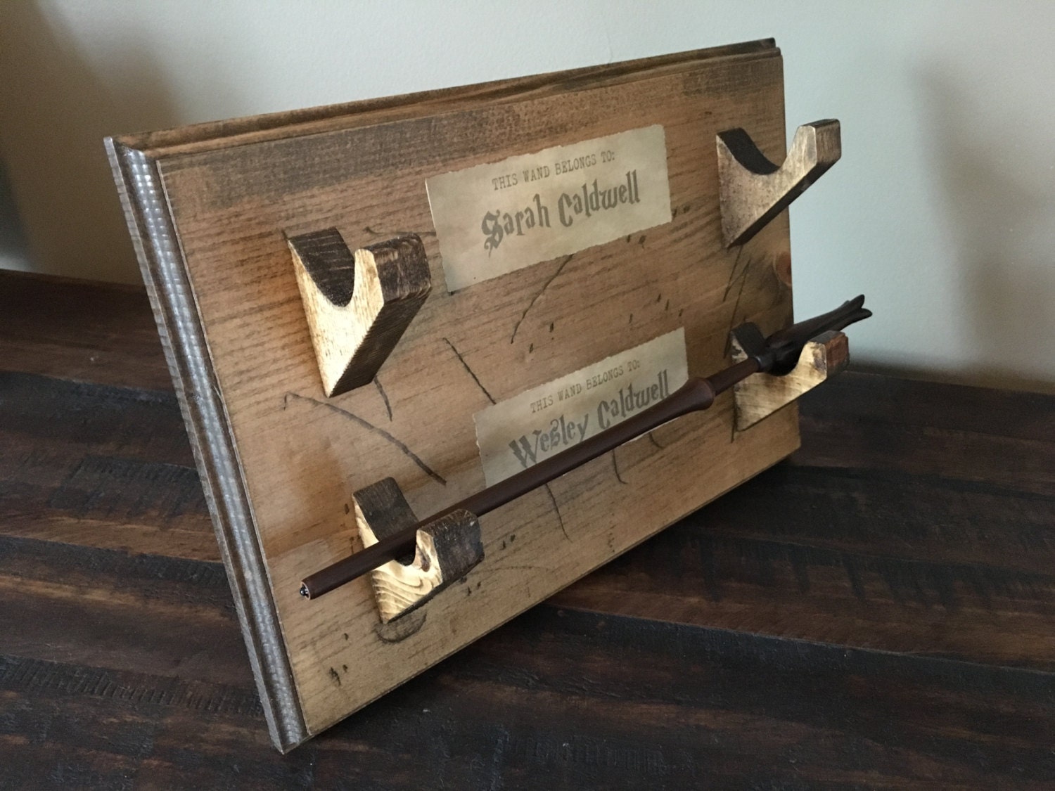 Customized Double Wand Display Stand With Your Name Inspired ...