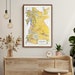 Old Map of Jordan in the Middle East, Vintage Pictorial Cartoon Print ...